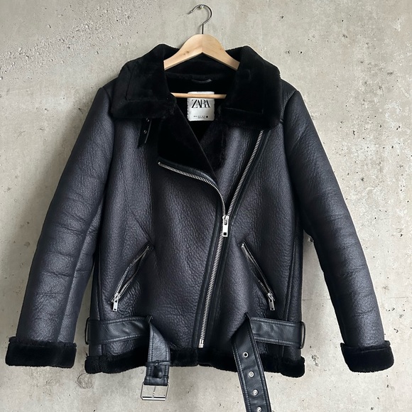 Zara | Jackets & Coats | Zara Faux Shearling Jacket | Poshmark